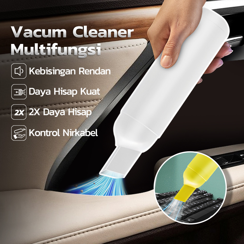 Jual Vacum Cleaner Mini Portable Mobil / Rumah Vakum Wireless Nirkabel ...