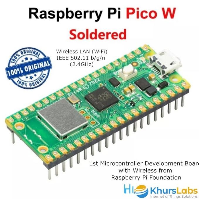 Jual Raspberry Pi Pico Rp2040 W Wifi 2.4Ghz 802.11N Wireless New Stok | Shopee Indonesia