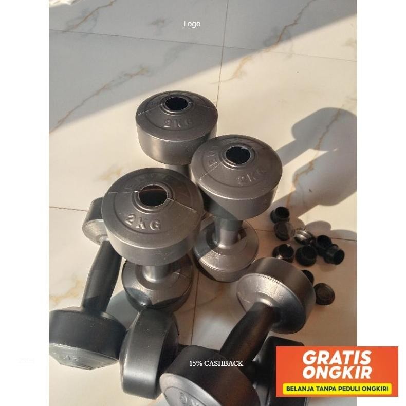 Jual Barbel/Dumbell Ukuran 2Kg Kosongan Tanpa Isi New Product | Shopee ...