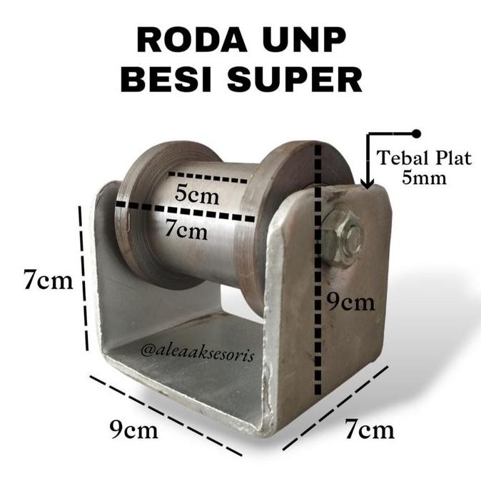 Jual Roda Pagar Besi Unp Besi As Kanal 5Cm | Roda Pagar Unp Besi As Co ...
