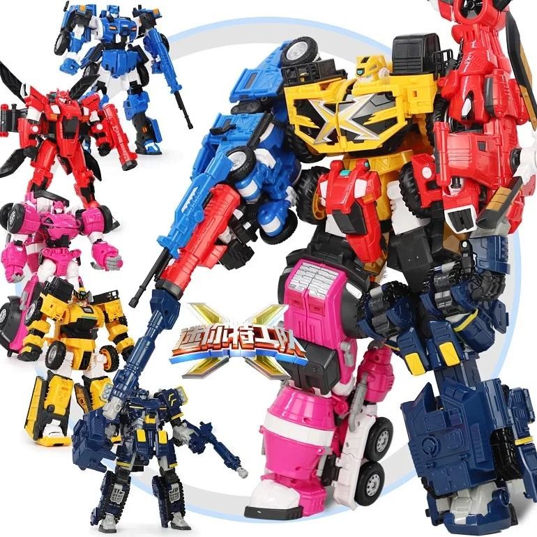 Jual Miniforce 5 In 1 Penta X Ranger Transformation Robot Bot Pentatron ...