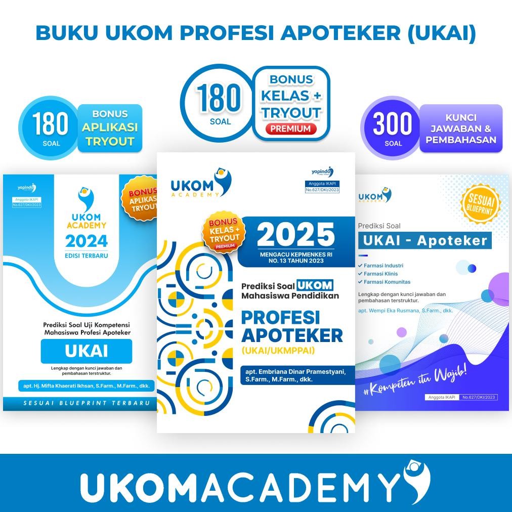 Jual UKOM Academy Buku Prediksi Soal UKOM Profesi Apoteker ( UKMPPAI ...