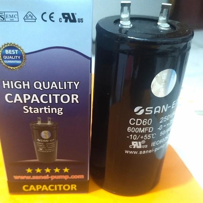 Jual Promo KAPASITOR 600 MFD UF 250V 250 VAC CAPASITOR STARTING AC ...