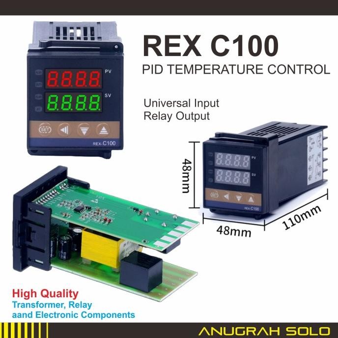 Jual Pid Temperature Controller Rex-C100 Thermostat Digital Universal Input New Stok | Shopee ...