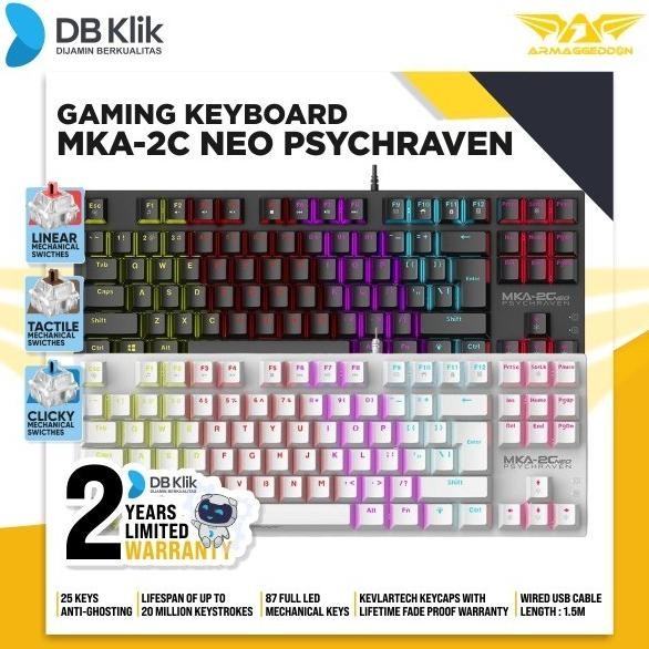 Jual Armaggeddon Keyboard Gaming Mechanical Mka-2C Neo Wired Psychraven Tkl | Shopee Indonesia