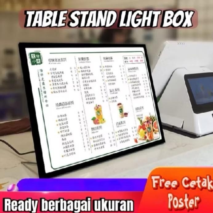 Jual LED Table Stand Light Box/ Light Box Menu /Daftar Menu/Slim Light ...