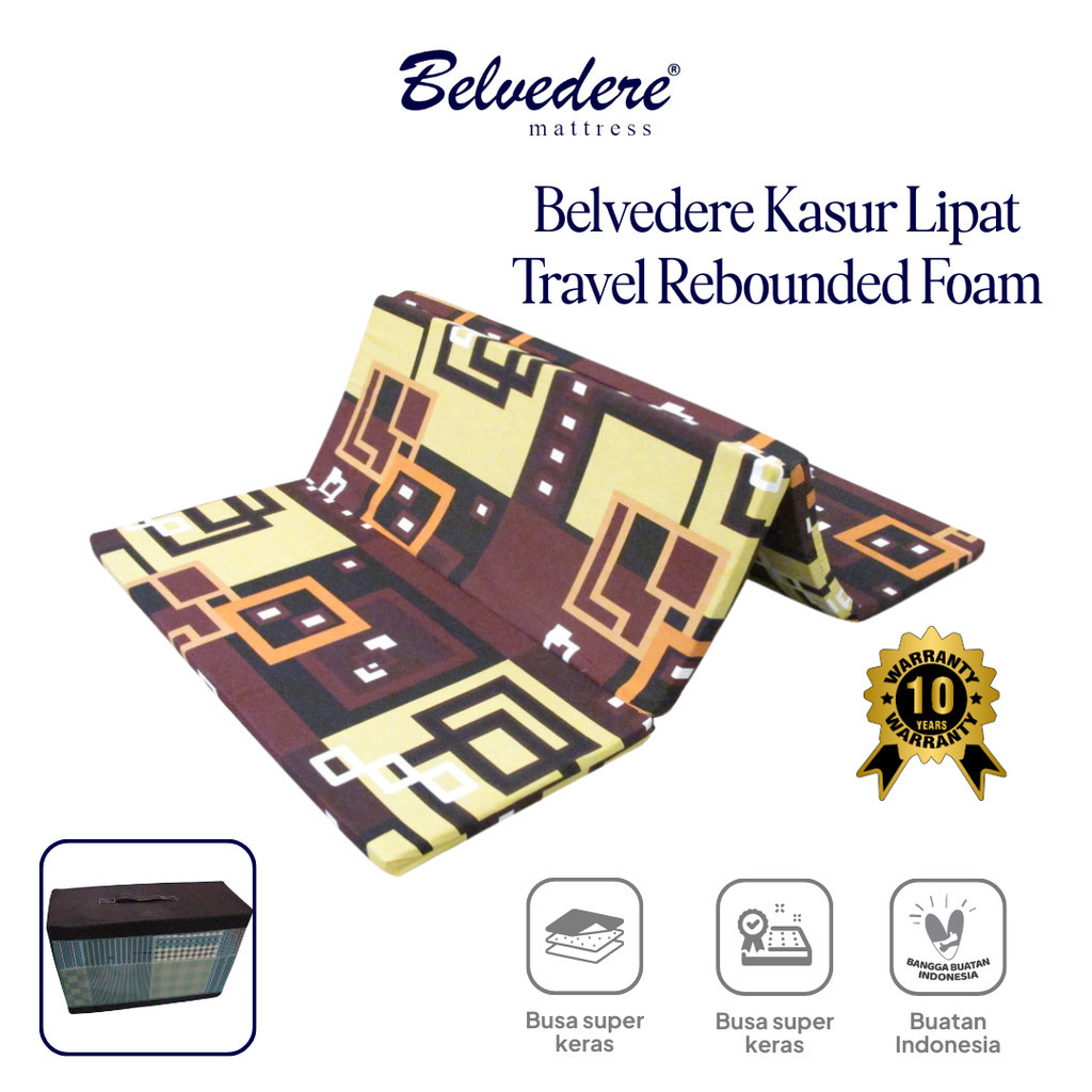 Jual Belvedere Matras Kasur Lipat Portable /Travel Rebonded Foam 4cm ...