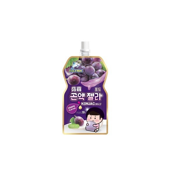Jual CAPTAIN DOLPHIN KONJAC JELLY GRAPE 130 GR | Shopee Indonesia