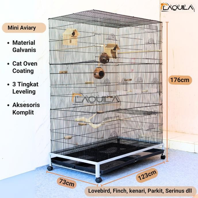Jual Kandang Galvanis Sangkar Burung Koloni Mini Aviary ready Full ...