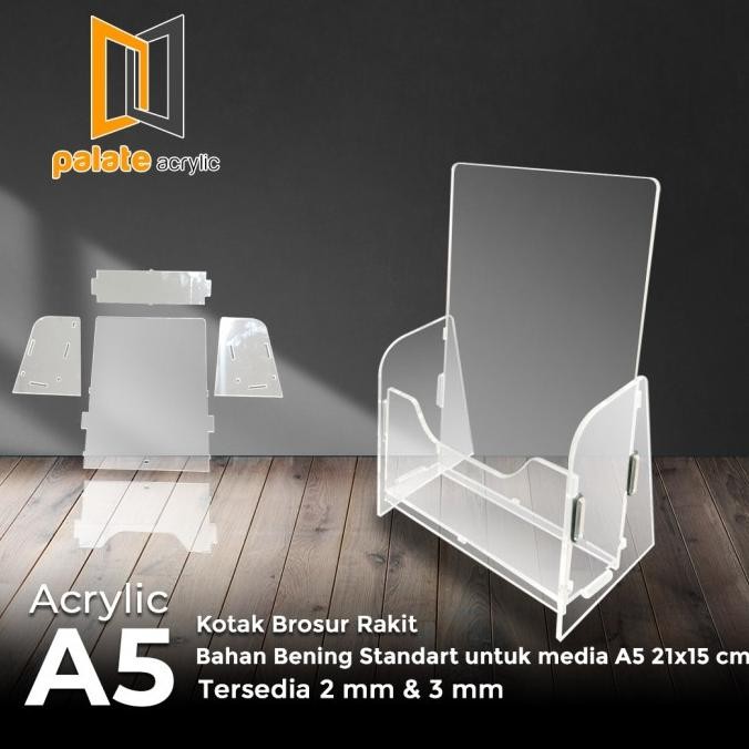 Jual tyS RAK/TEMPAT BROSUR BROCHURE ACRYLIC/AKRILIK UKURAN A5 PREMIUM ...