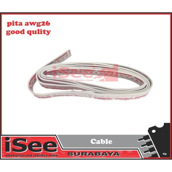Jual Kabel pita 6 jalur AWG26 Pipih Cable flat 6p pin 26 awg 26awg / 1 ...