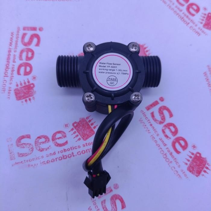 Jual Liquid Water flow sensor 1/2" 1/2 inch inchi, 1-30L/min aliran air ...