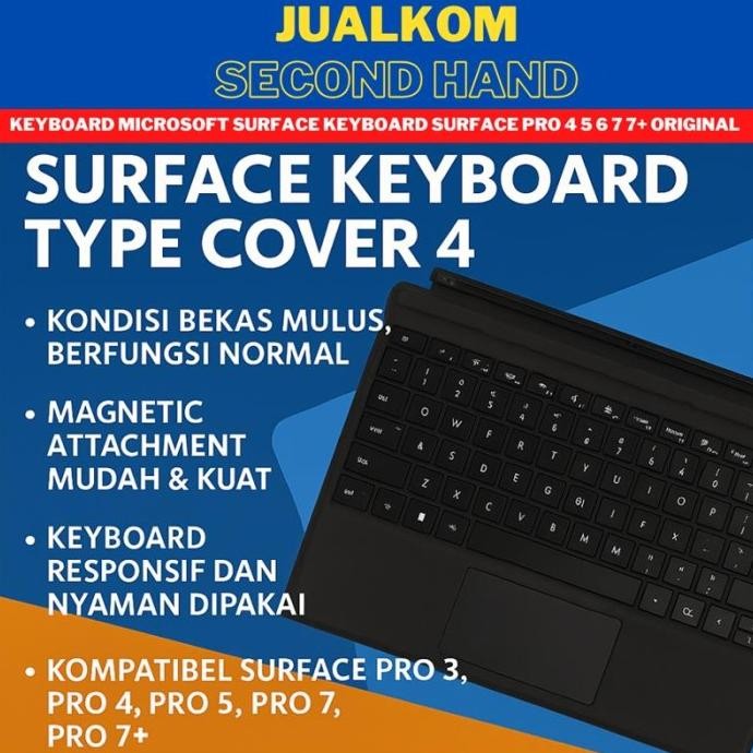Jual Keyboard Microsoft Surface Keyboard Surface Pro 4 5 6 7 7+ Original New Stok | Shopee Indonesia