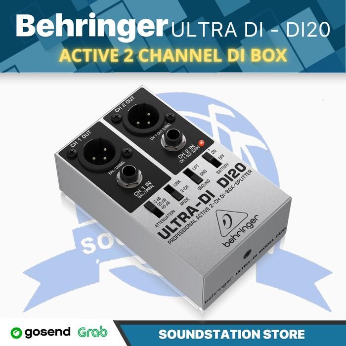Jual Behringer Ultra Di - Di20 Active 2 Channel Di Box / Splitter ...