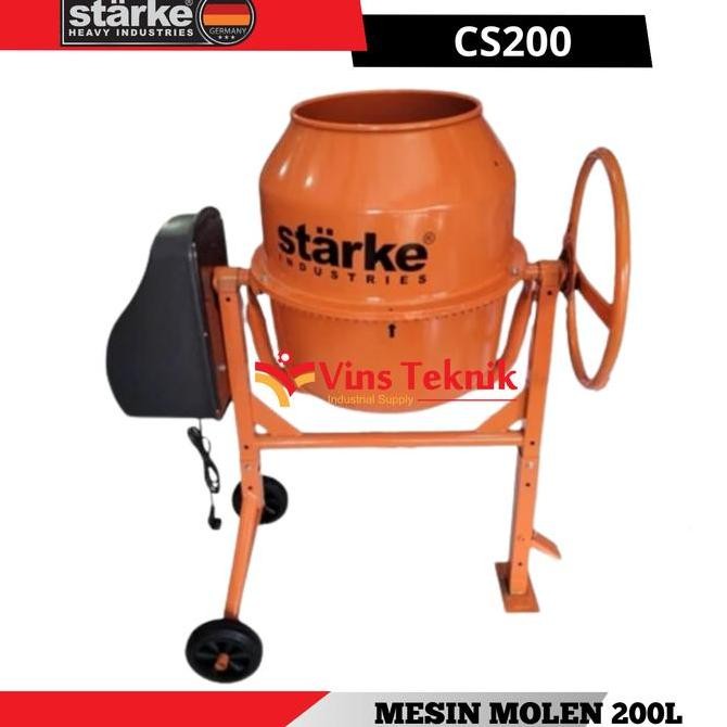 Jual Mesin Molen Listrik Molen Mini 200L Concrete Mixer Starke Cs200 Cs 200 | Shopee Indonesia