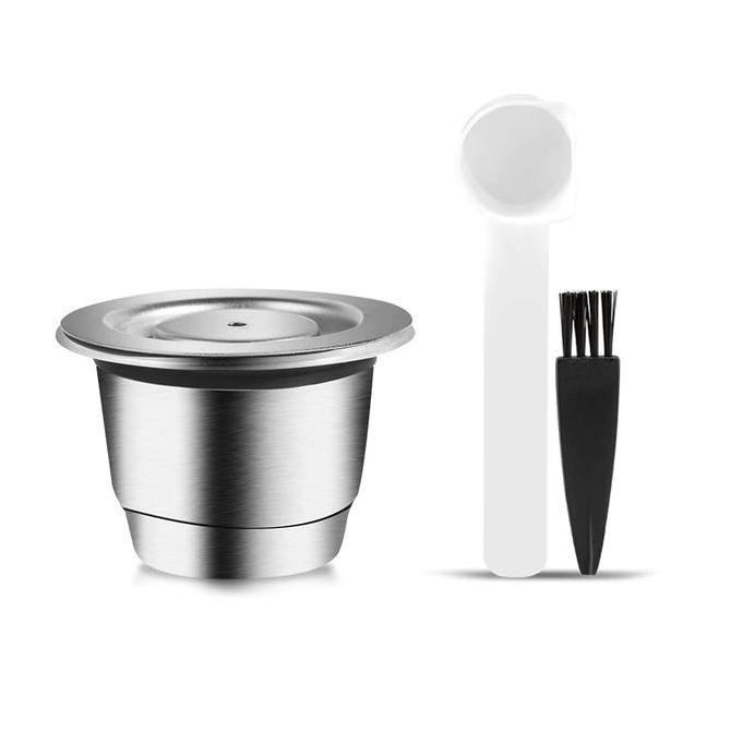 Jual NEW Refillable Capsule Stainless Steel 1 PCS for Nespresso Silver ...