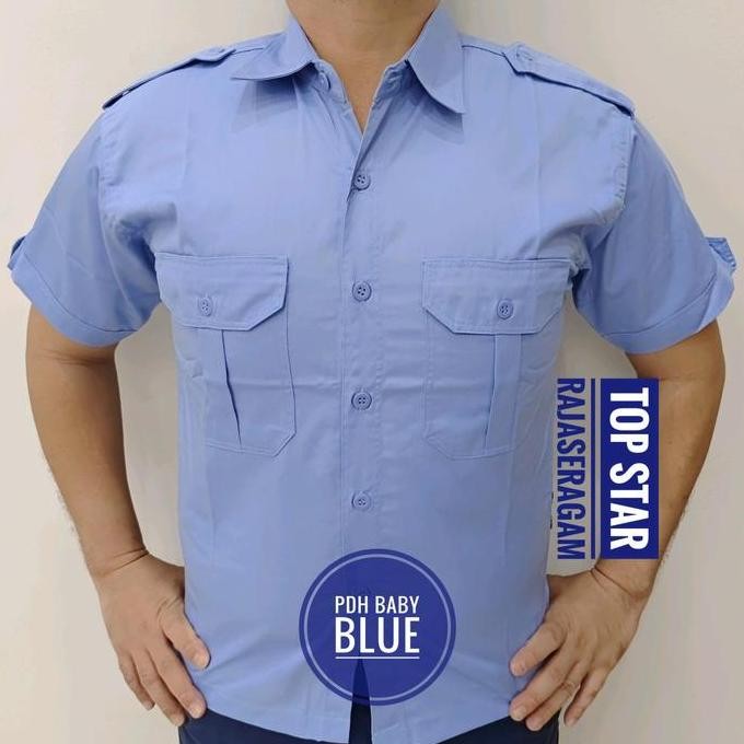 Jual Seragam Baju Baby Blue ( Birunya Lebih Muda) Biru Muda Pangkat ...