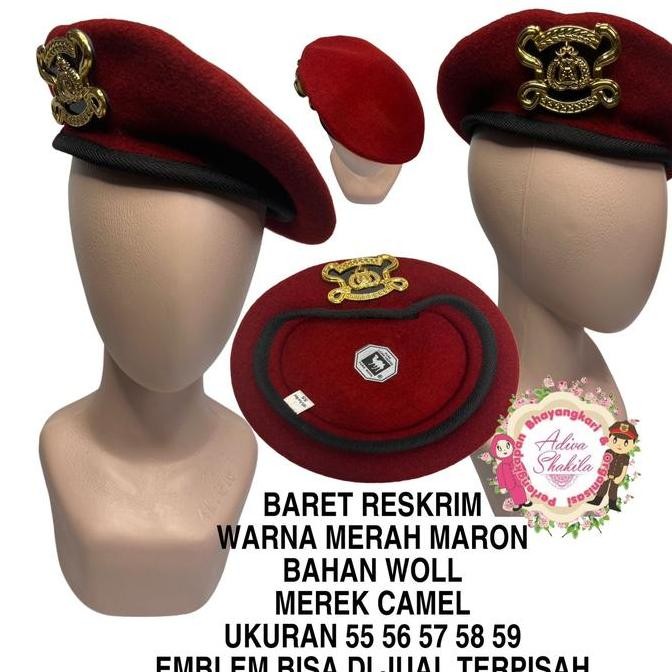 Jual Baret Reskrim Merah New Stok | Shopee Indonesia