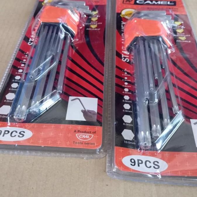 Jual Miliki Kunci L Kombinasi Camel Original Star & Hex - Hand Tool Kit ...