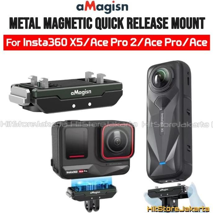 Jual NEW aMagisn Metal Magnetic Quick Release Mount For Insta 360 Ace Pro 2 Insta360 X5 Insta360 ...
