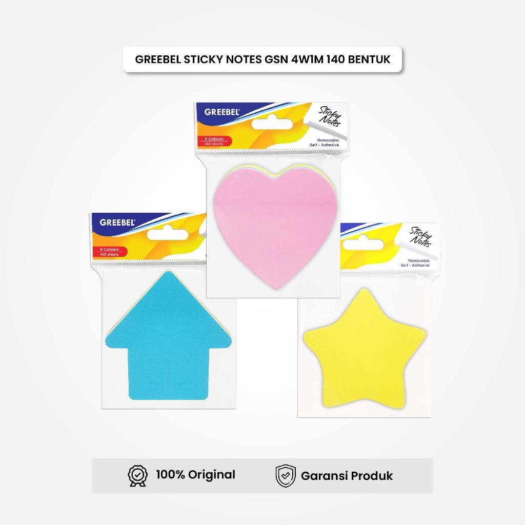Jual Greebel Sticky Note Catatan Notepad Kertas Catatan [ 4W1M 140 ...