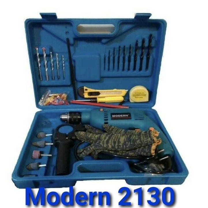 Jual Baru Paket Bor Listrik Modern M2130 M 2130 Set lengkap (beserta ...
