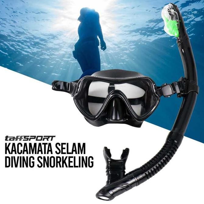 Jual Set Kacamata Selam Scuba Tempered Glass dan Selang Snorkel ...