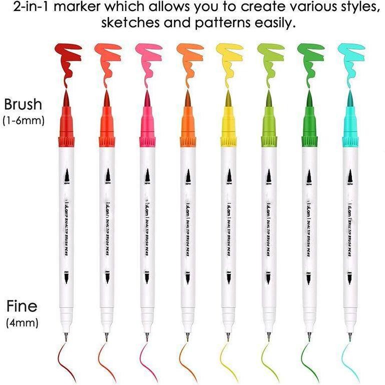 Jual RB Slayershop Dual Tip Pulpen Sikat 24/48/60/100Warna Sketsa ...