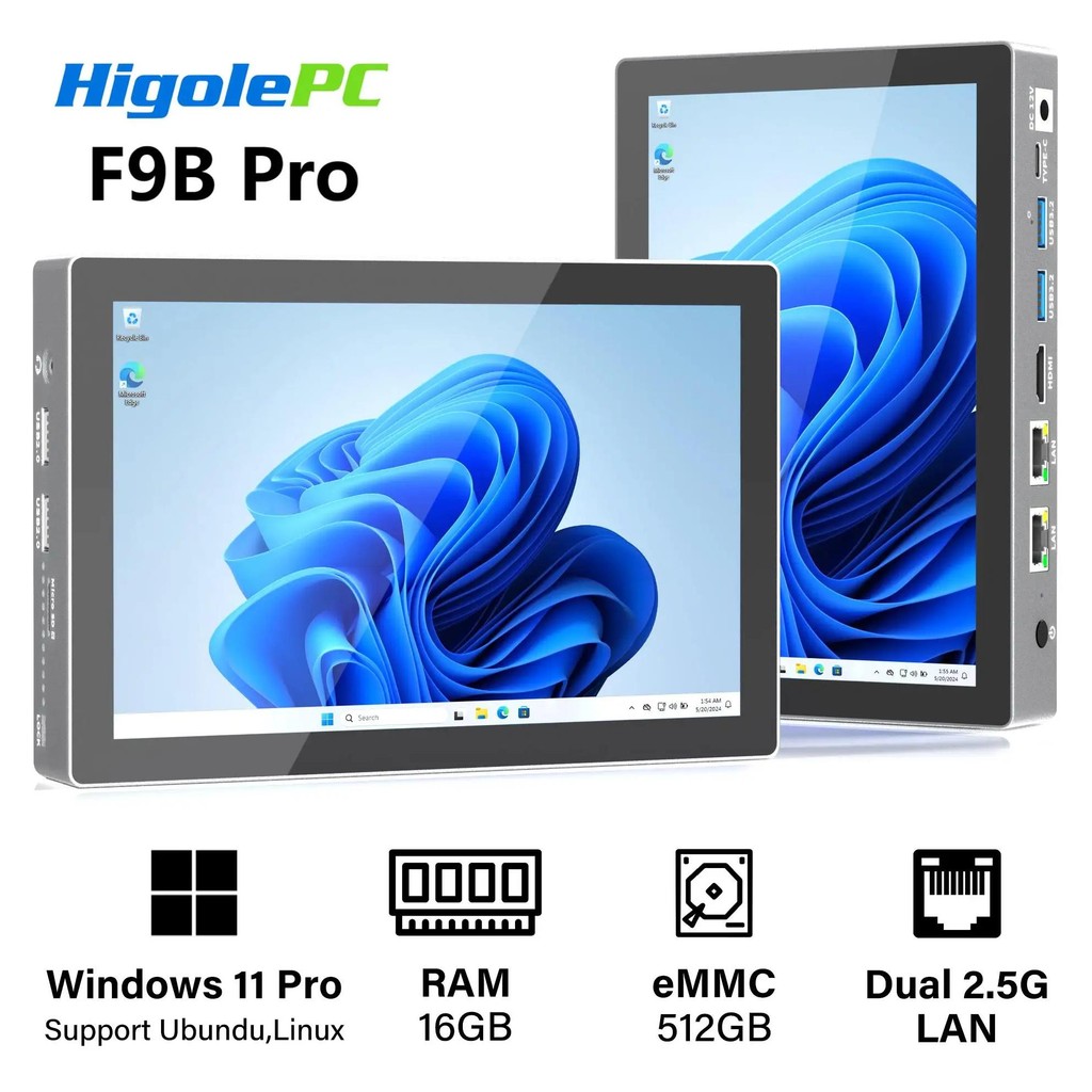 Jual Higole F9B Pro 7'' Intel N100 Mini Pc With Screen Windows 11 Wifi5 ...
