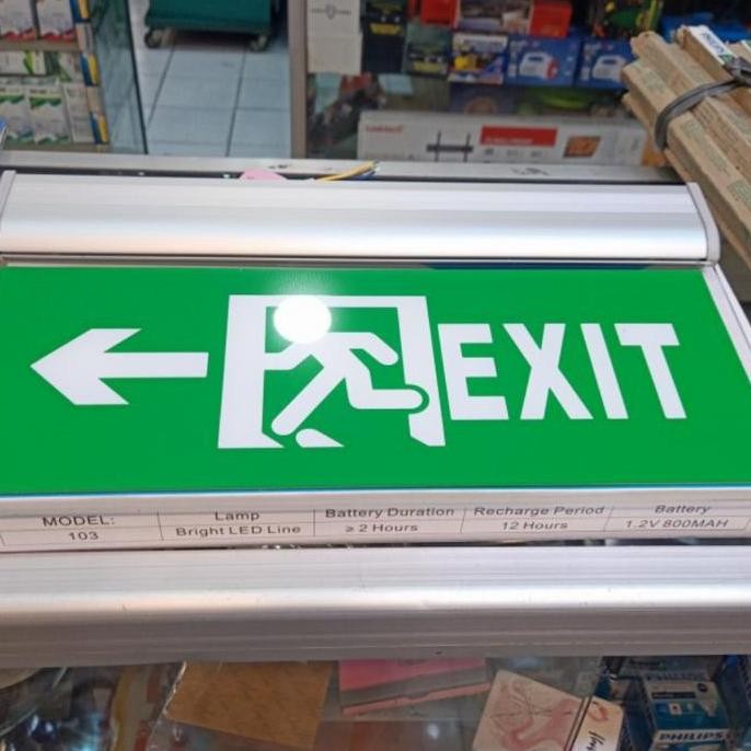 Jual Lampu Exit Led Arcylic / Lampu Darurat / Emergency Exit / Lampu ...