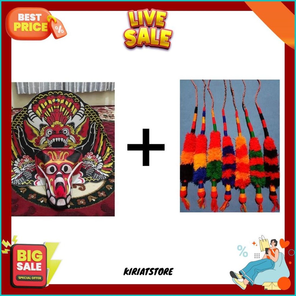 Jual Paket Barongan Dan Pecut Bopo Jaranan Cod | Shopee Indonesia