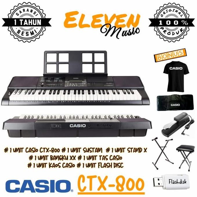 Jual Alat Musik Casio Ctx800 Ctx-800 Paket Keyboard | Shopee Indonesia