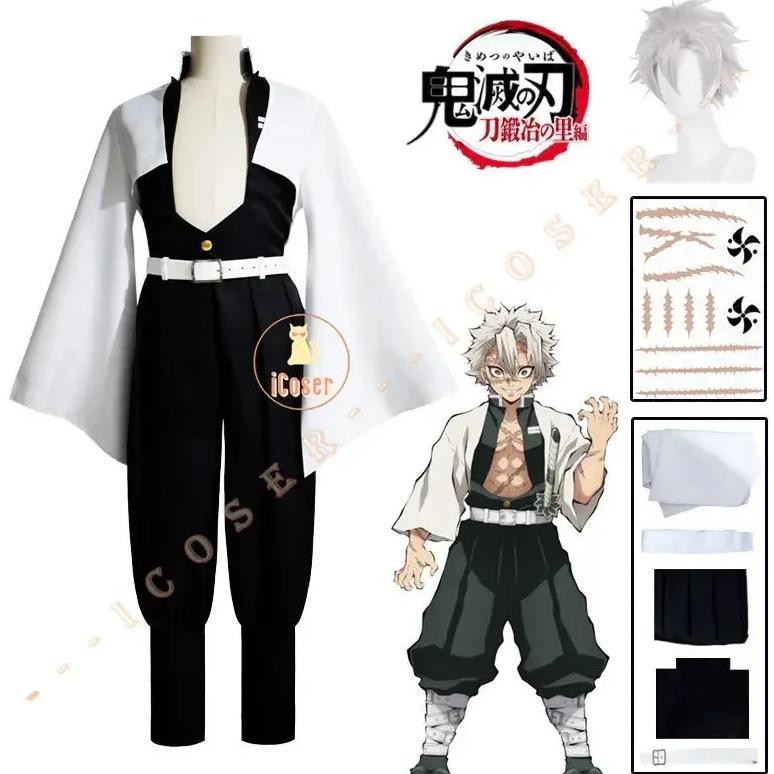 Jual Demon Slayer Cosplay Costume Shinazugawa Sanemi Wind Hashira ...