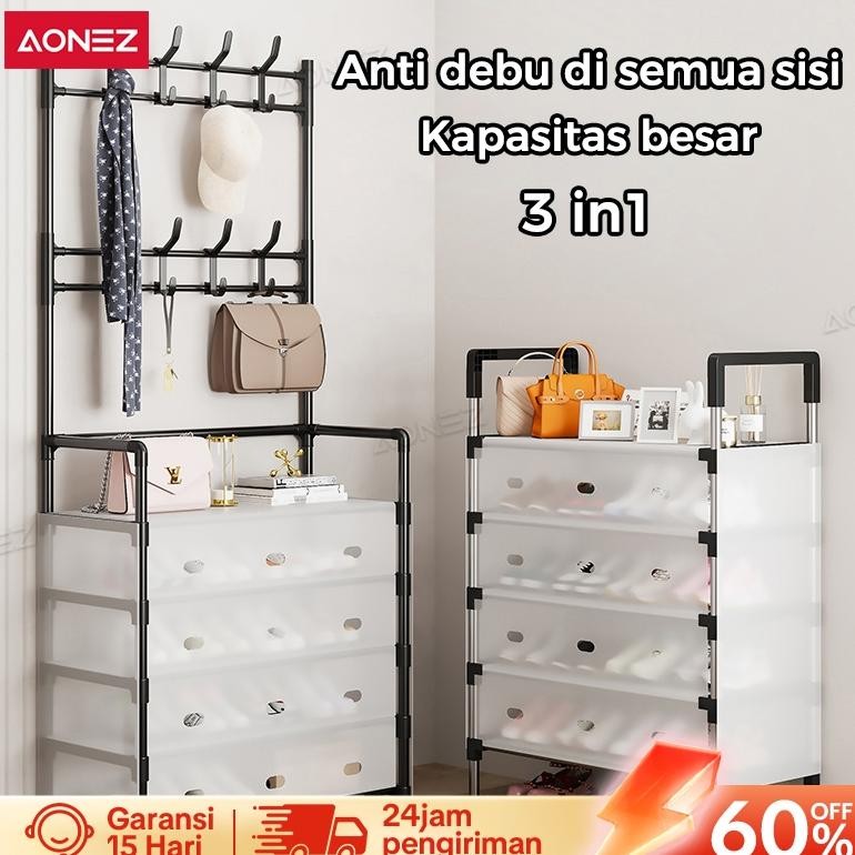Jual gfd-12 IK69 AONEZ Rak Sepatu Tertutup Anti Debu Serbaguna ...