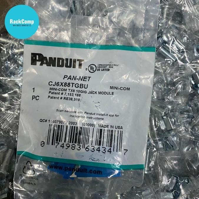 Jual Panduit Patch Panel 24Port Cat.6A Full Modular Cat 6A New Stok ...