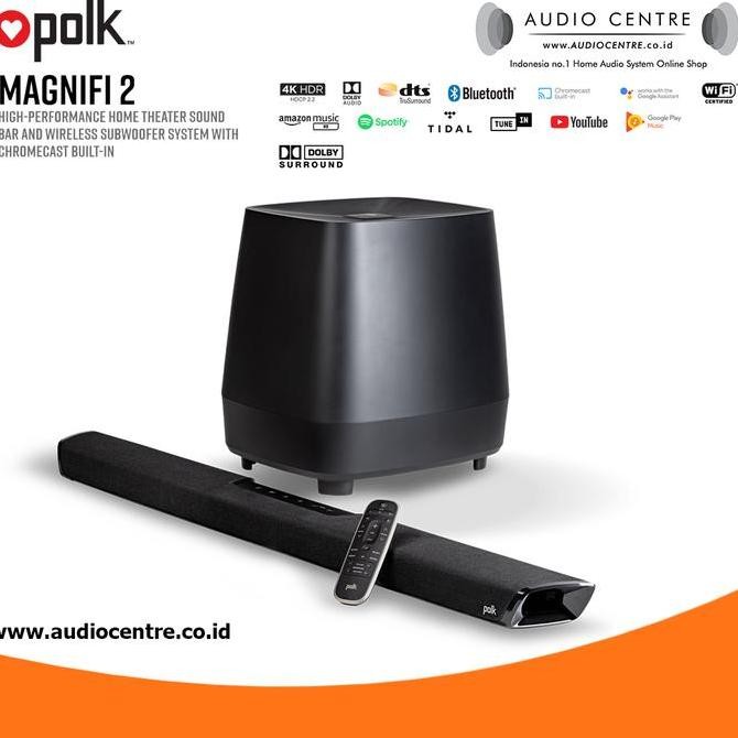 Jual Polk Audio Magnifi2 Magnifi 2 Soundbar Wireless Subwoofer 4K Dolby ...