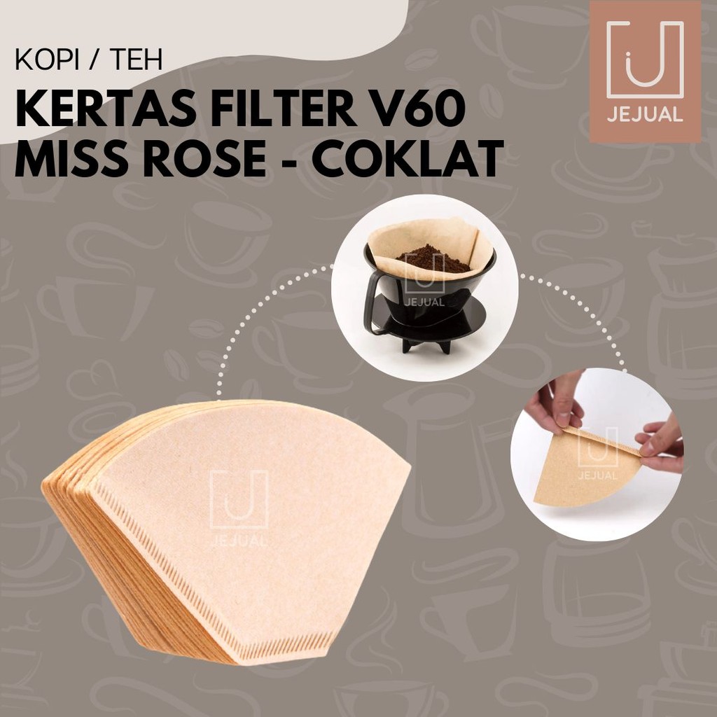 Jual Kertas Filter Kopi MISS ROSE Brown Paper FIlter/Kertas Saringan ...