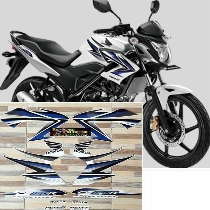 Jual Promo striping original Honda cb150r putih biru tahun 2013 2014 ...