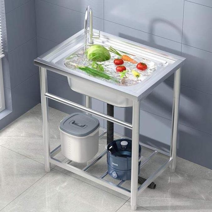 Jual Ollahom - Kitchen Sink Portable Rangka Besi Meja Wastafel Bahan ...