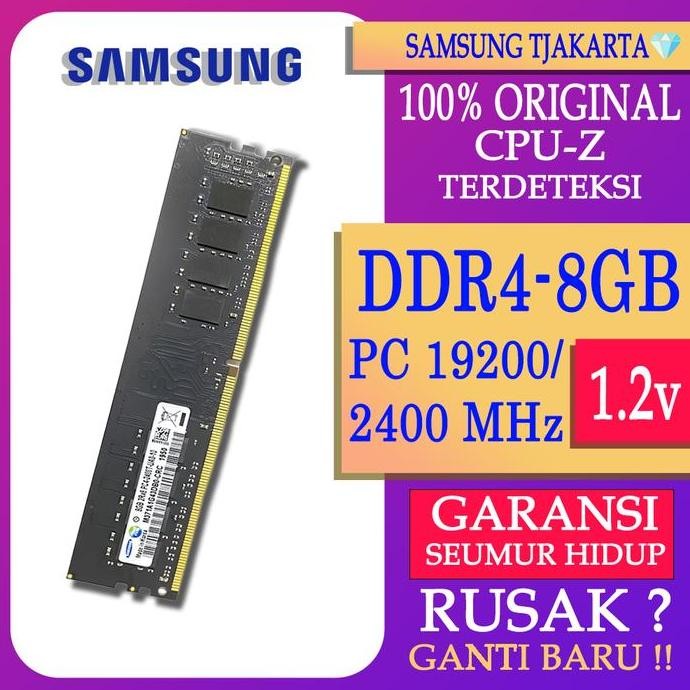 Jual TERBARU - RAM PC DDR4 8GB PC 19200/2400 MHz LONGDIMM PC/KOMPUTER SAMSUNG | Shopee Indonesia