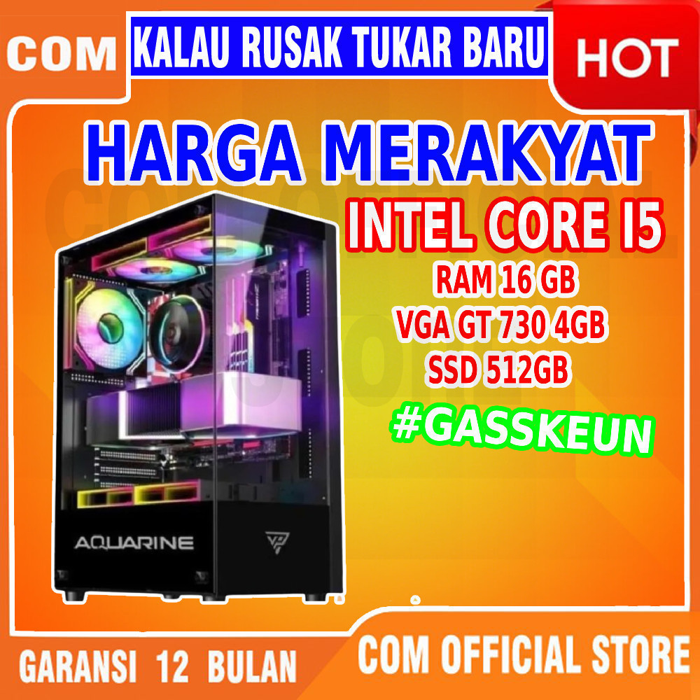 Jual PC GAMING FULLSET MURAH KOMPUTER COMPUTER RAKITAN I5 RAM 16GB VGA GEFORCE GT 730 4GB ...