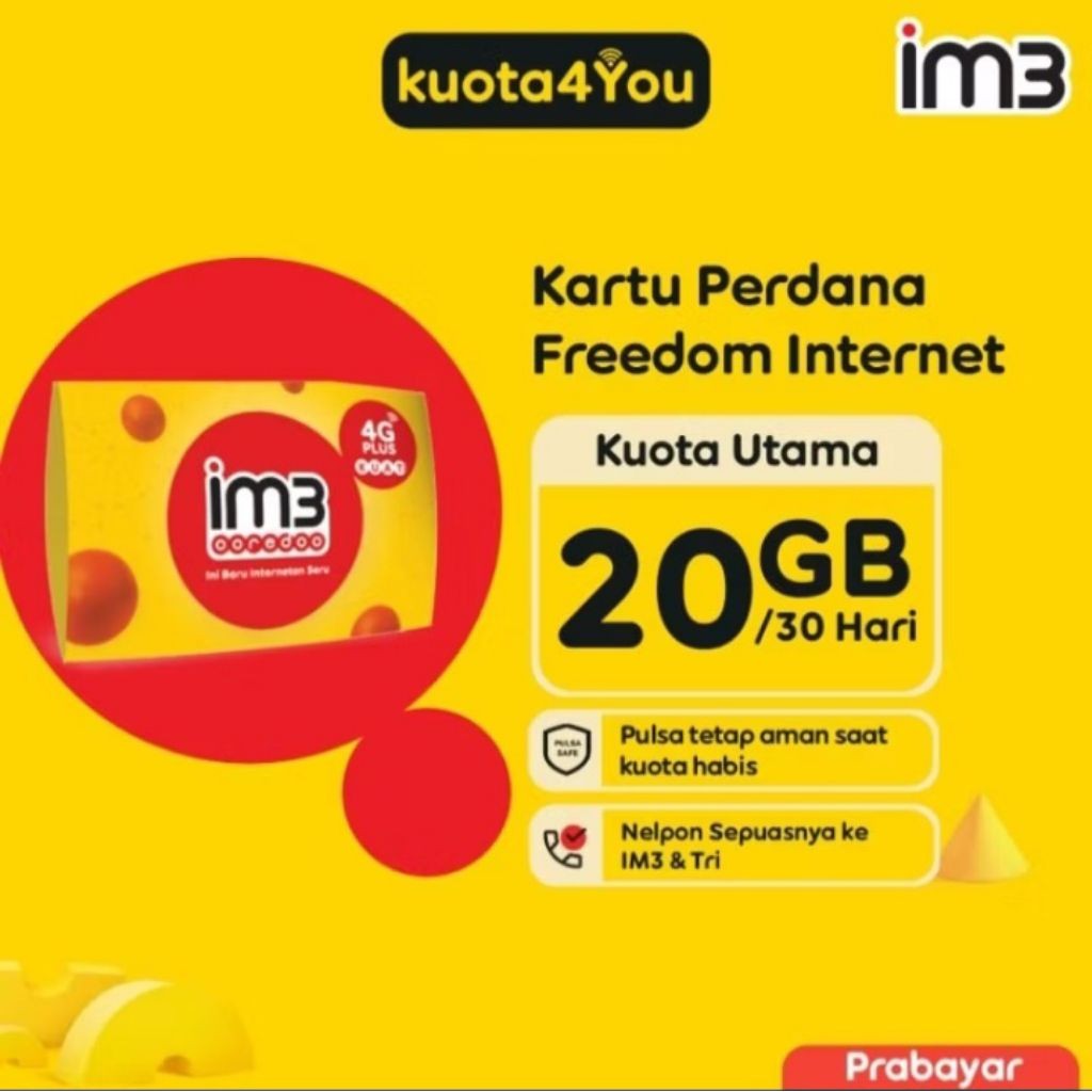 Jual KARTU IM3 23GB | Shopee Indonesia
