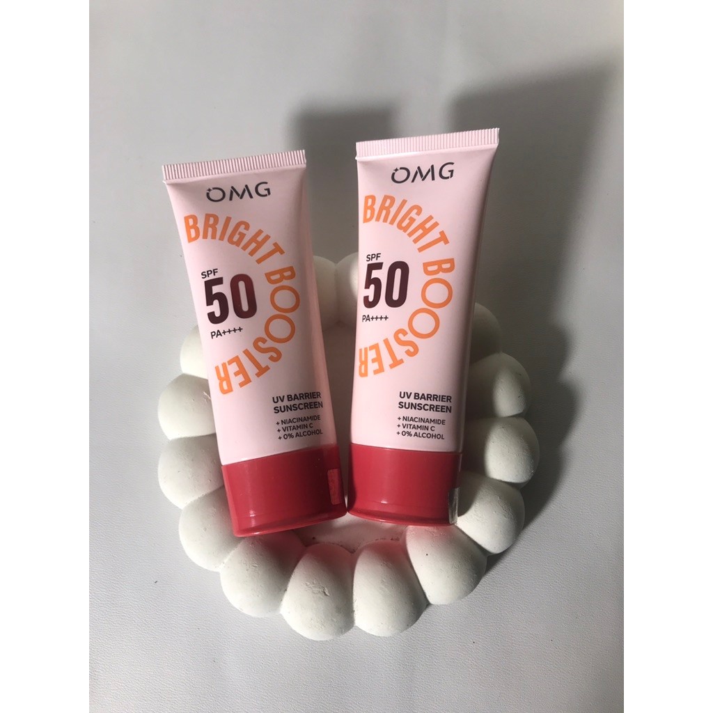 Jual OMG Oh My Glow Bright Booster UV Barrier Sunscreen SPF 50 PA++++ 25ml Untuk Semua Jenis ...