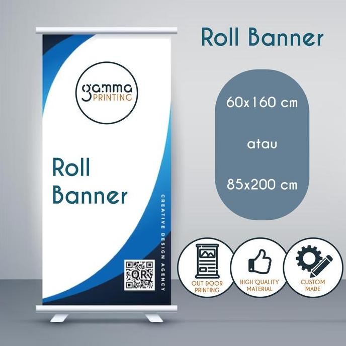 Jual Custom Cetak Roll Banner / Tripod Spanduk / Stand Benner Toko ...
