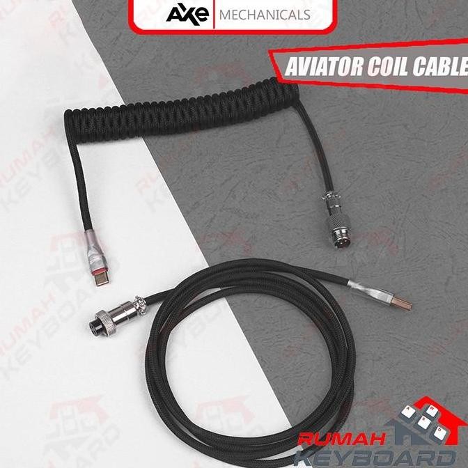 Jual PREMIUM AVIATOR COILED CABLE - MECHANICAL KEYBOARD - BLACK ...