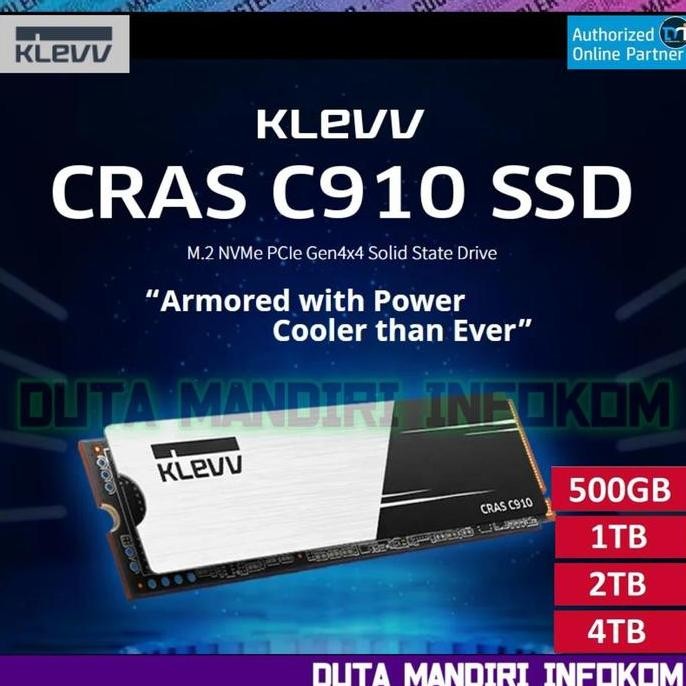 Jual KLEVV CRAS C910 SSD 500GB 1TB 2TB 4TB - M.2 2280 NVMe PCie Gen4 x4 | Shopee Indonesia