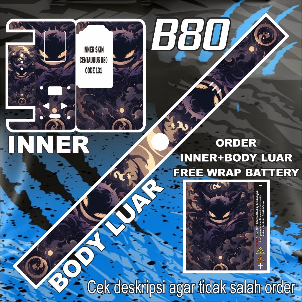 Jual Stiker B80 Part2 131 Garskin Stiker Custom Fullbody Bisa COD ...