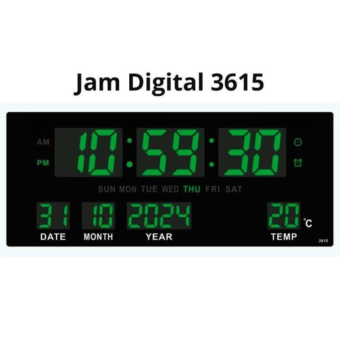 Jual Jam Dinding Digital Led Type Tnt3615 (Merah) | Shopee Indonesia