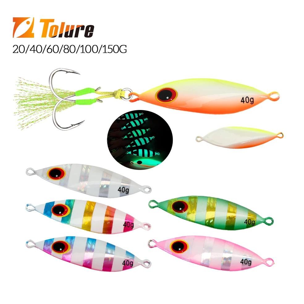 Jual Tolu New 20G-150G Hard Bait Slow Sinking Jigging Metal Fishing ...