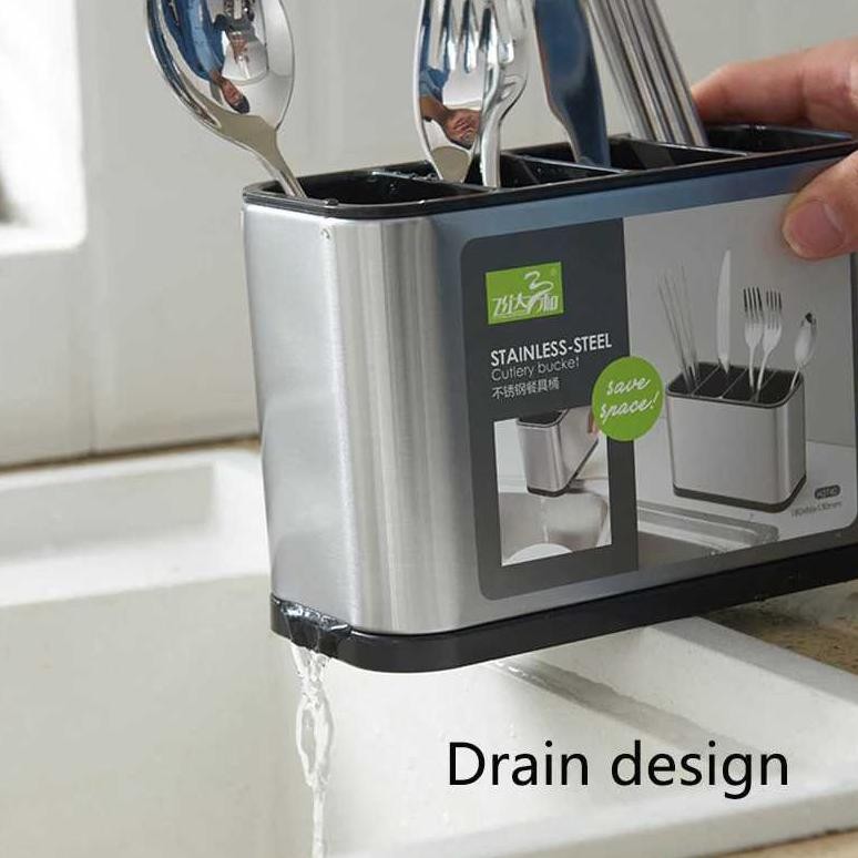 Jual Rak Tempat Wadah Sendok Garpu Sumpit Kitchen Set Desain Minimalis ...